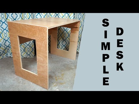 How To Make A Simple DIY Home School Desk With Limited Tools // Beginner Woodworking // How-To