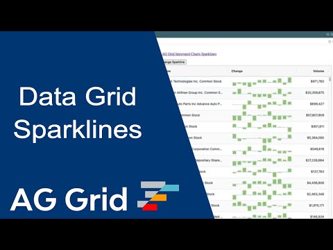 Data Grid Cell Sparklines using AG Grid Integrated Charts
