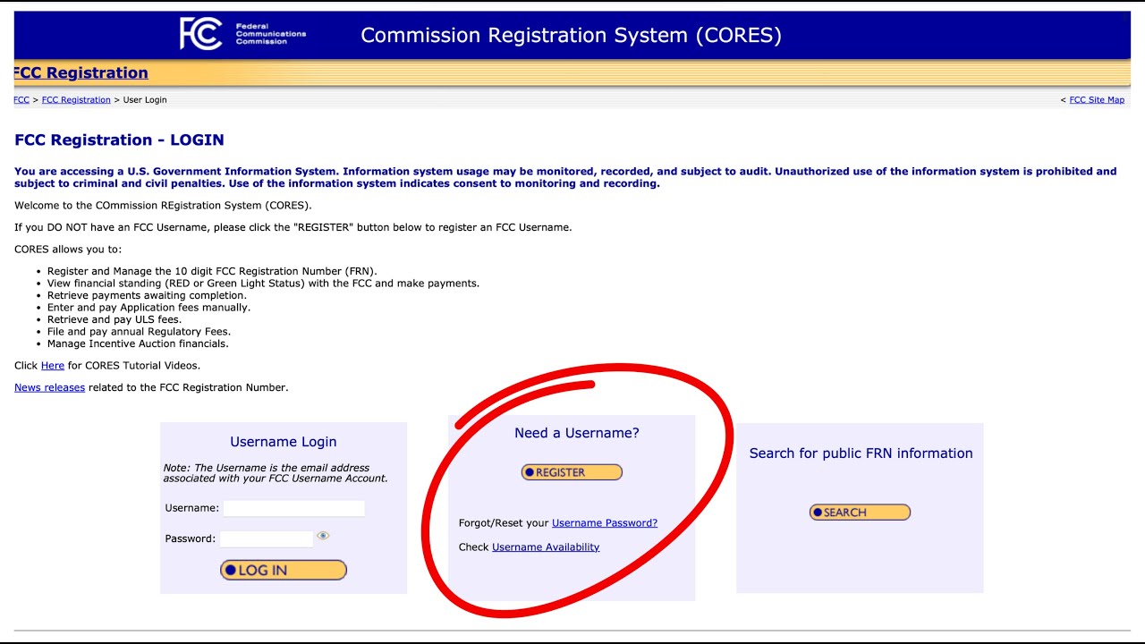 GMRS Licensing process