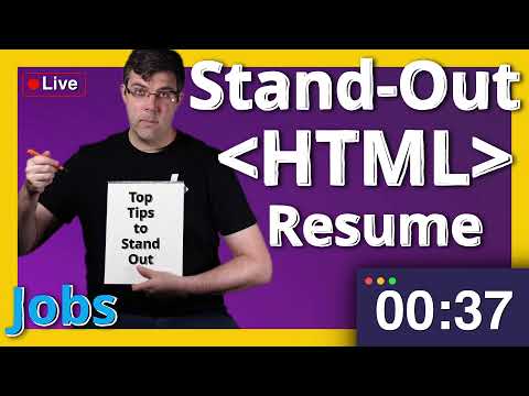 (Part 1) Create a Stand-Out HTML Resume (Free Print-to-PDF Template) - Beyond Code Live 002.d
