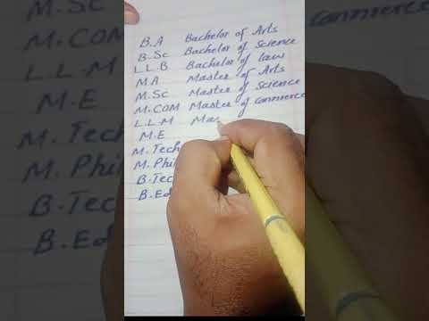 Degree abbreviation
