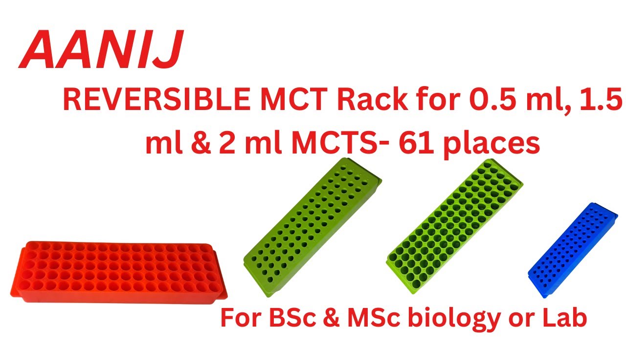 Reversible Micro Centrifuge Tubes Rack for Storage of 0.5 ml, 1.5 ml & 2.0 ml Mcts