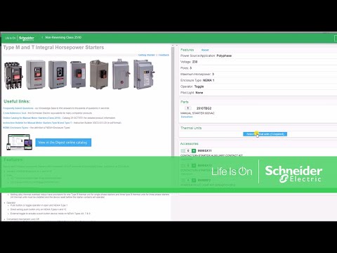 Selecting NEMA Manual Starters & Switches with the Product Selector | Schneider Electric Support