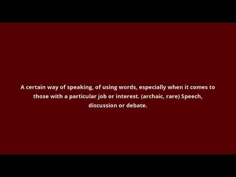 what is the meaning of parlance