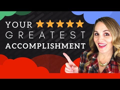 What Is Your Greatest Accomplishment Interview Question - BEST Example Answer