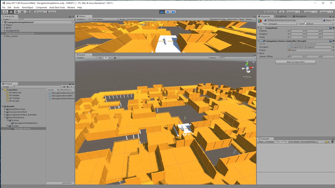 Dungeon Architect: Runtime Navigation Mesh Generation