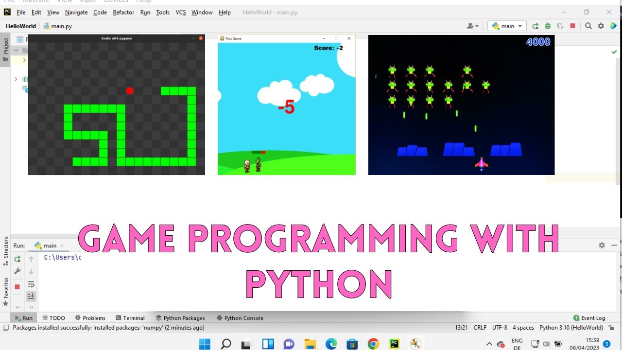 Python Game Development Tutorials | Game Programming With Python | Making Games with Python & Pygame