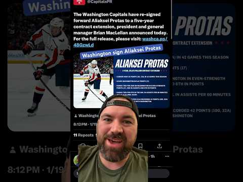 Washington Capitals extend Aliaksei Protas to a five year contract at $3.5 million AAV