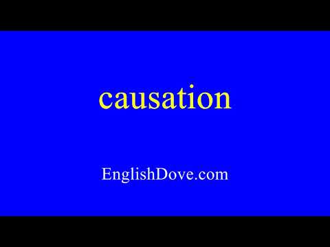 How to pronounce causation in American English