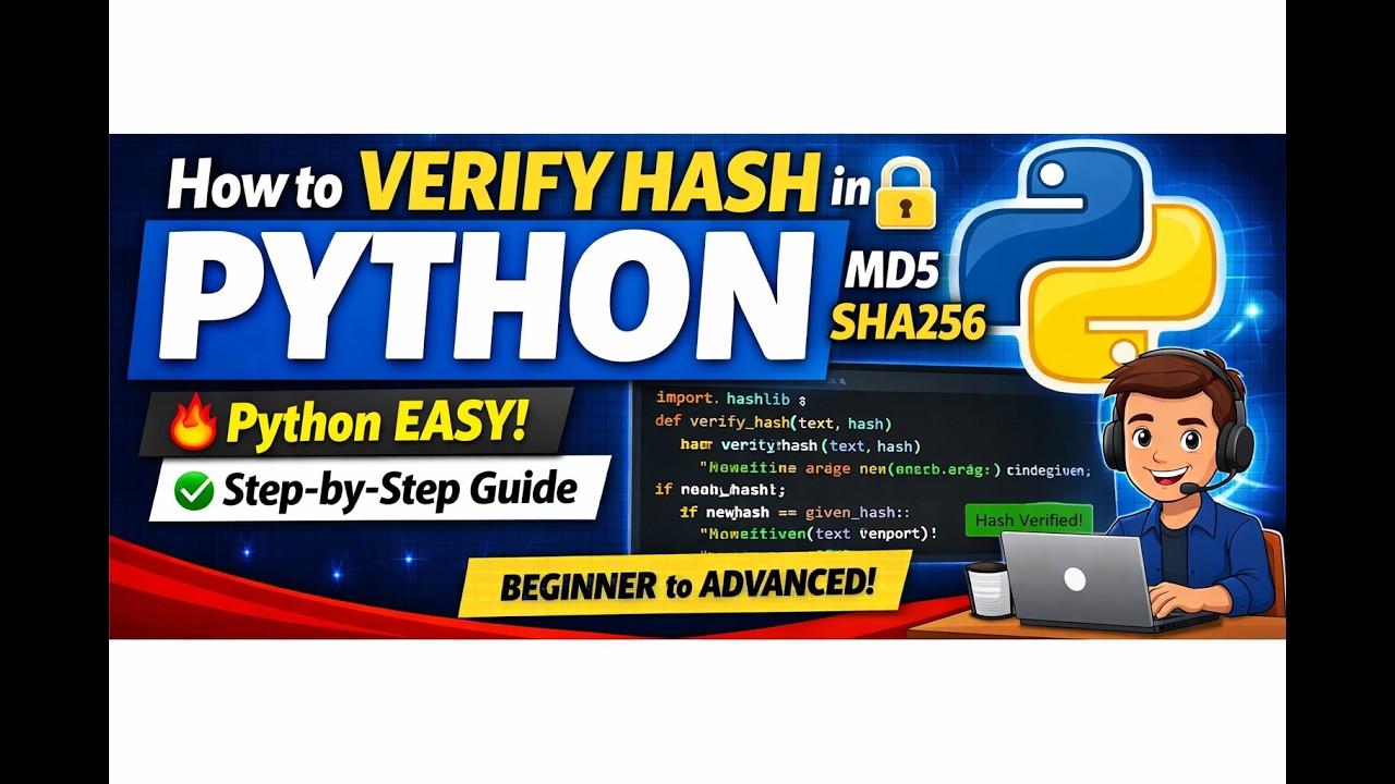 How to Verify Hash in Python (MD5, SHA256) | Step-by-Step Tutorial