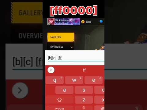 free fire ✨ red colour text code🔥