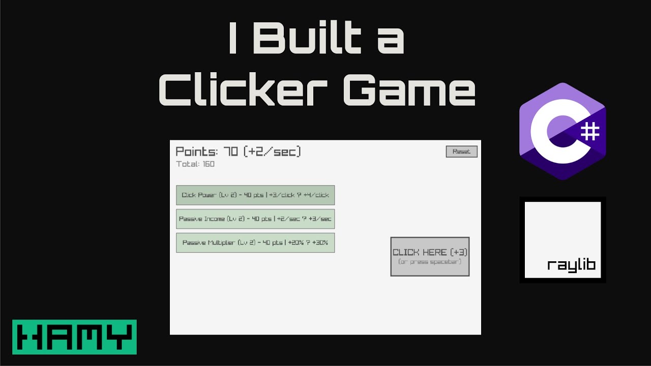 How I Built a Clicker Game with Raylib + C#