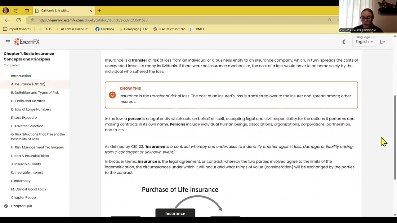 Chapter 1- Basic Insurance Concepts and Principles