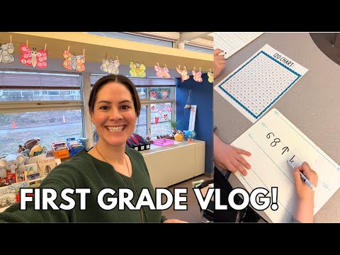 Opinion Writing, Words with Consonant Blends, and Place Value! // First Grade Vlog