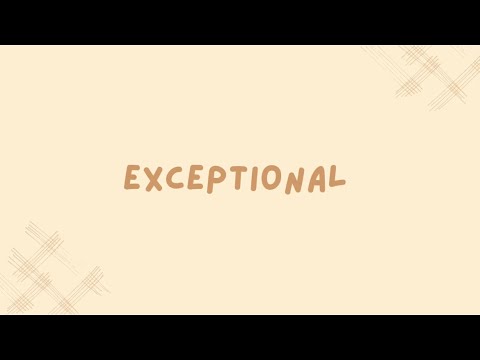 Exceptional meaning + example