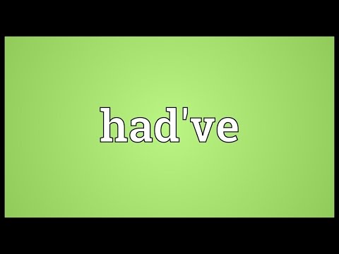 Had've Meaning