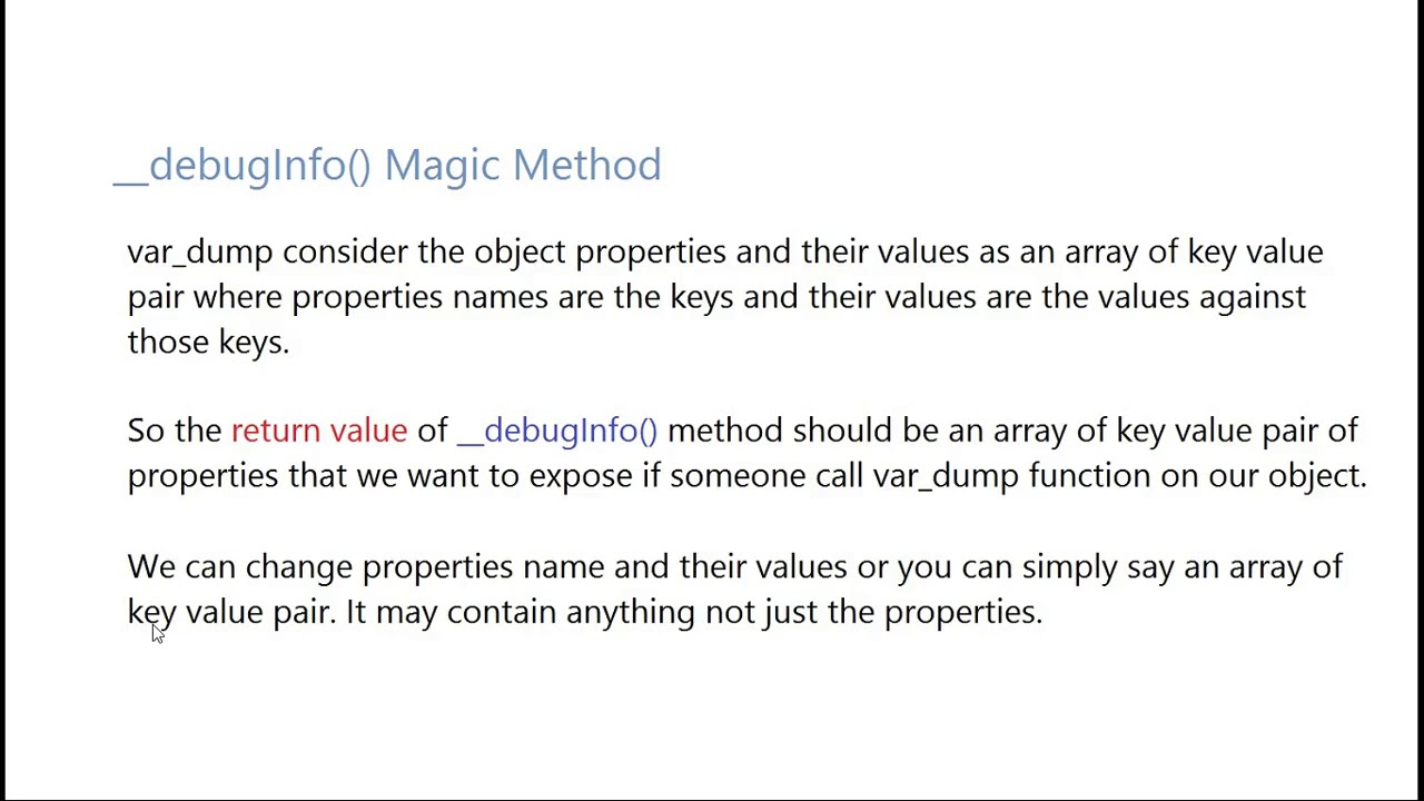 046 __debugInfo Magic Method