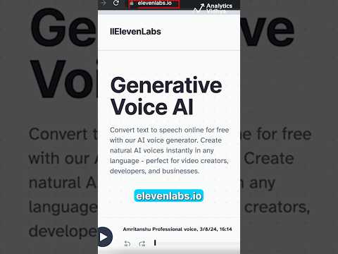Best AI Voice Generator - ElevenLabs (Explained in 1 Minute)
