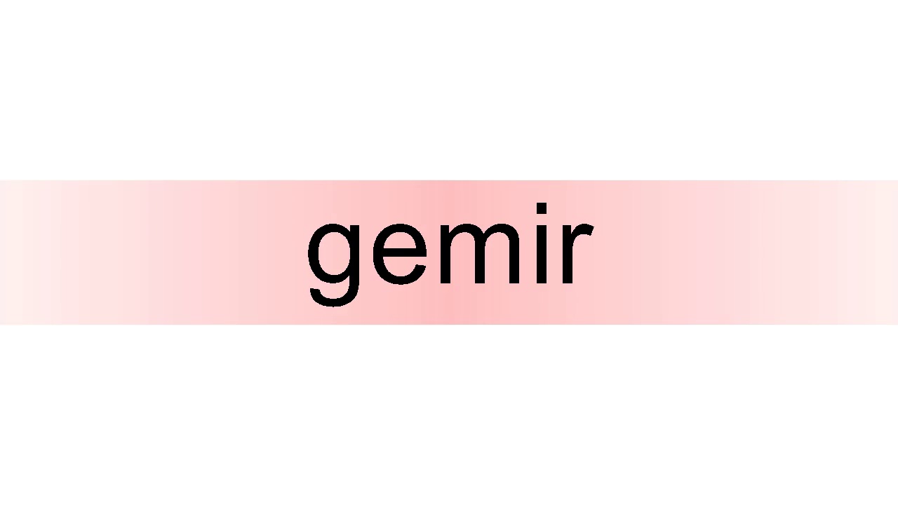How to pronounce gemir
