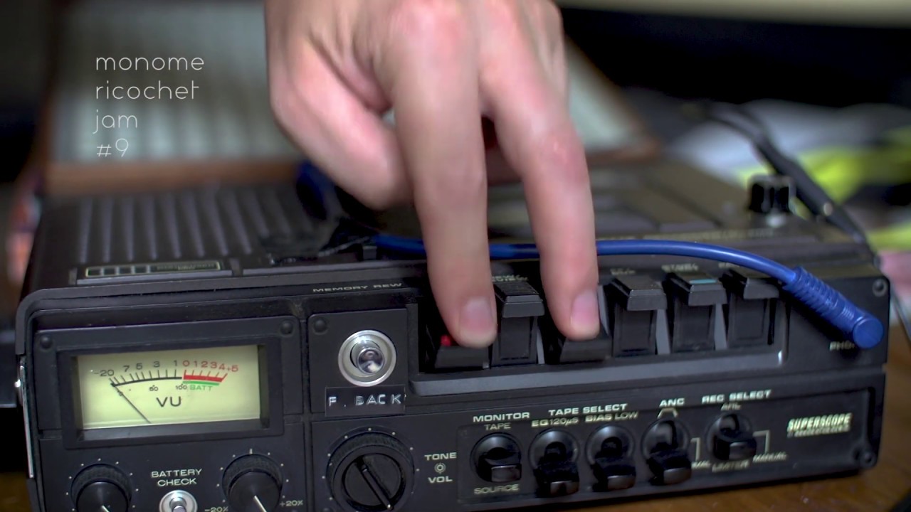 monome 256 ricochet and tape delay jam #9