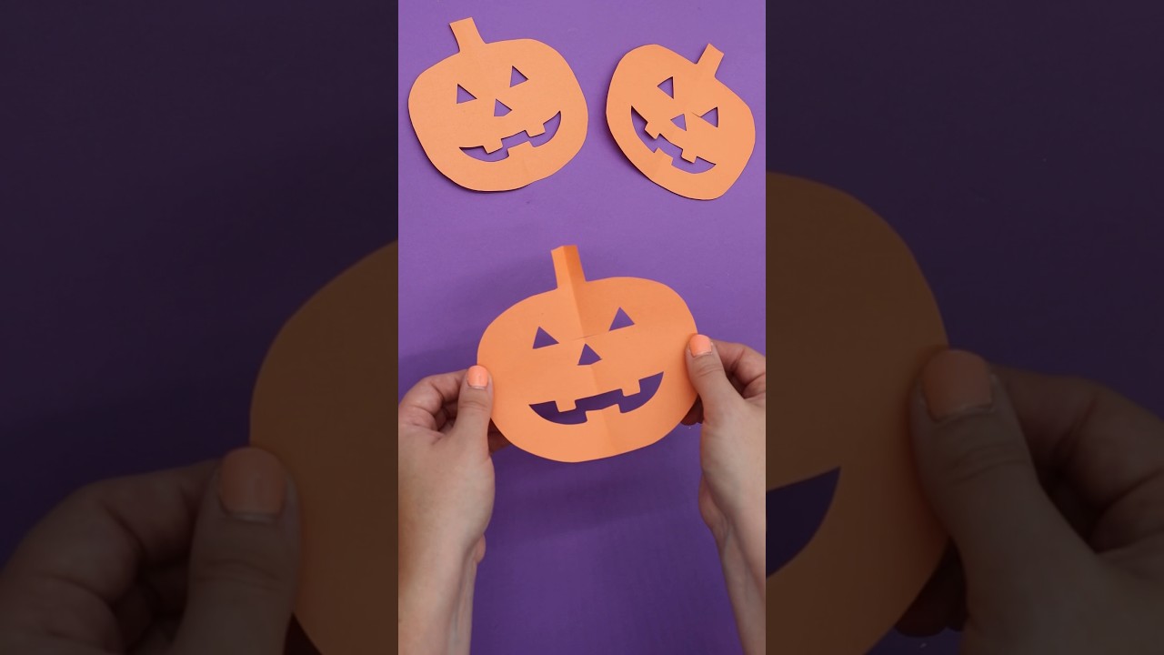 How to Cut the Perfect Jack-O-Lantern Shape 🎃 #shorts #halloween #pumpkin