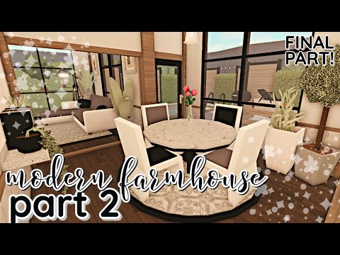 *PART 2* Bloxburg Modern Farmhouse Build: 2 Story Interior