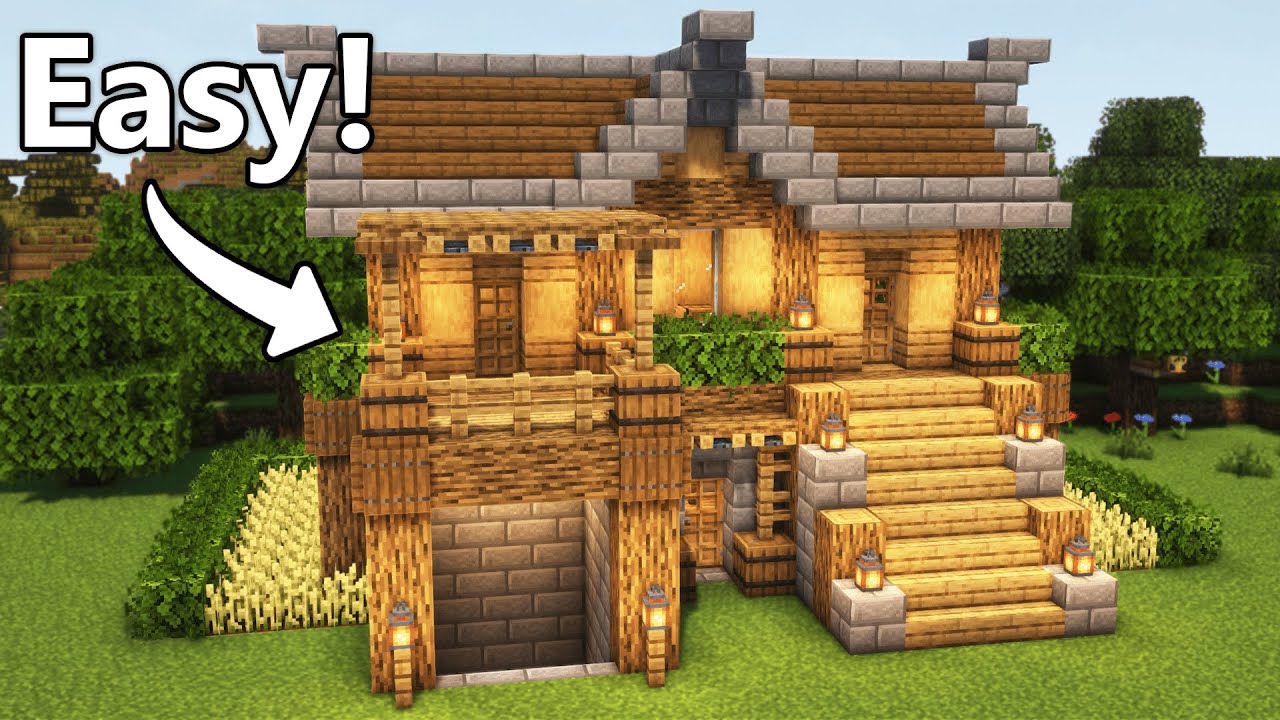 Minecraft: Simple Survival House Tutorial 🏠 [Tutorial] - Minecraft Builders