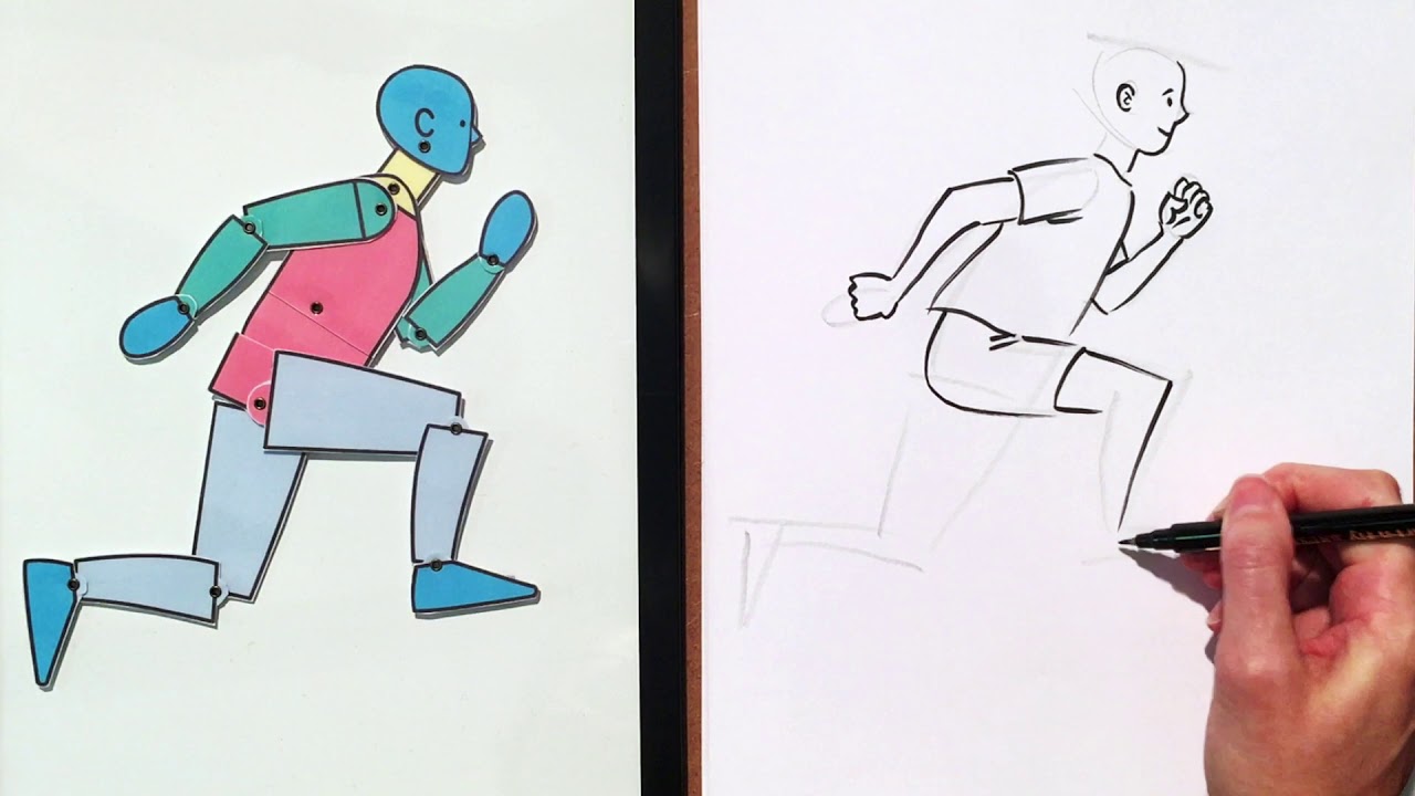 Drawing a Person Running Using Basic Shapes