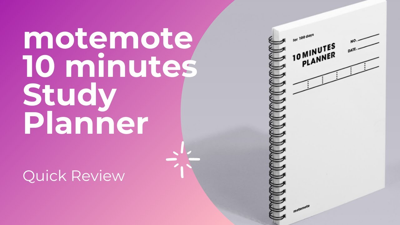 what's inside the motemote 10 minutes study planner