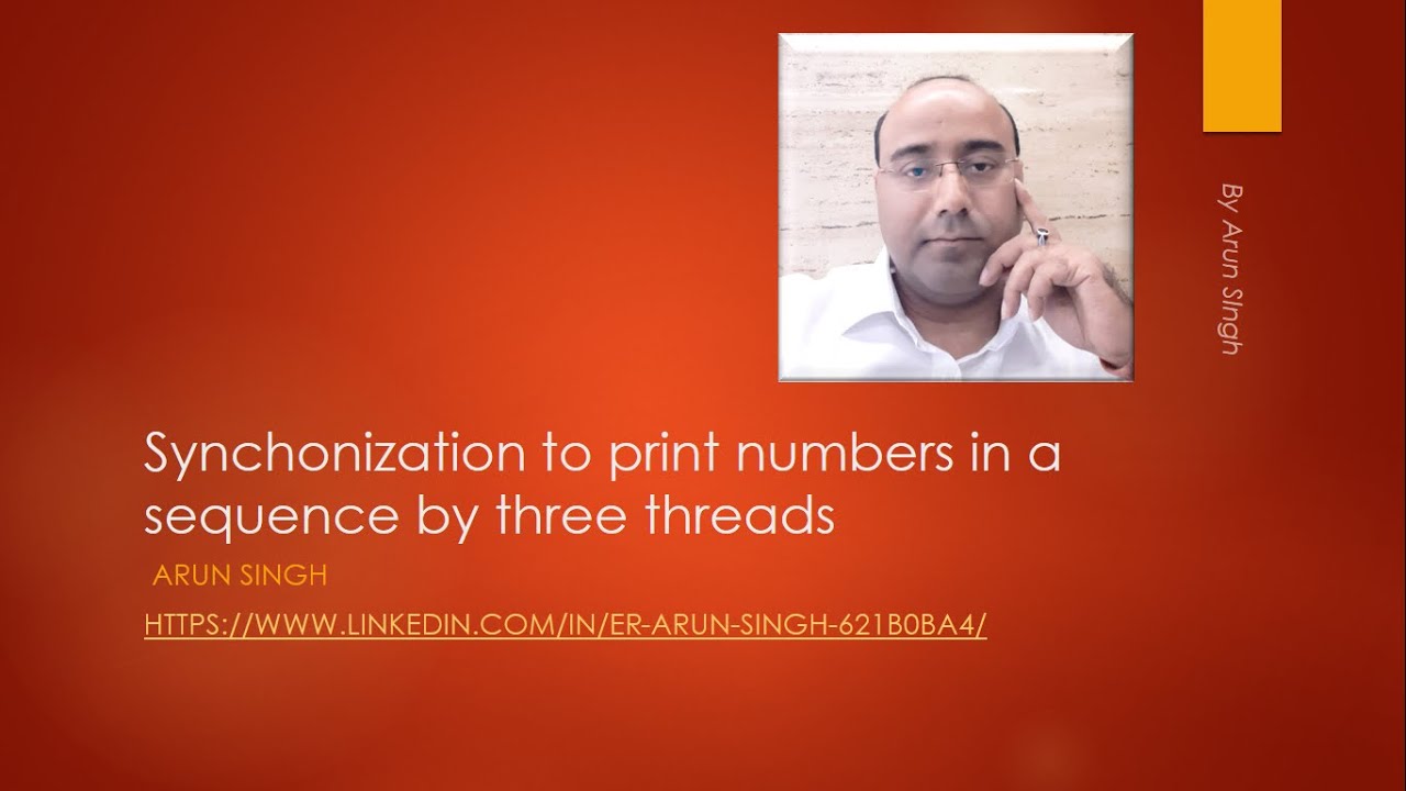 Synchronization over three threads to print number in sequence