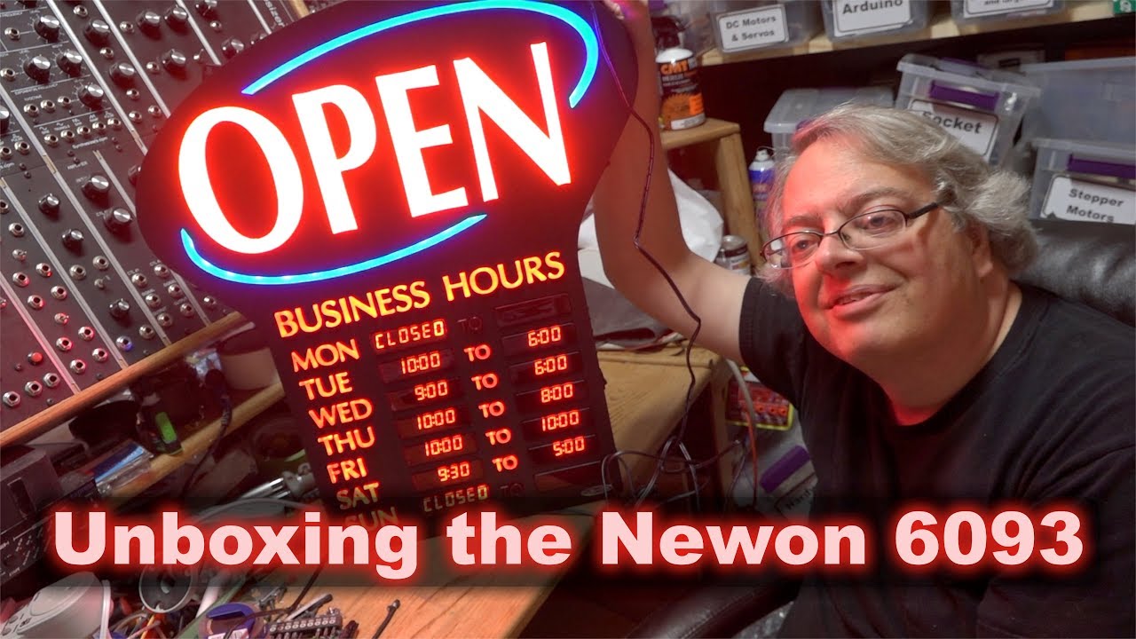 Unboxing The Newon 6093 LED Open Sign With Business Hours