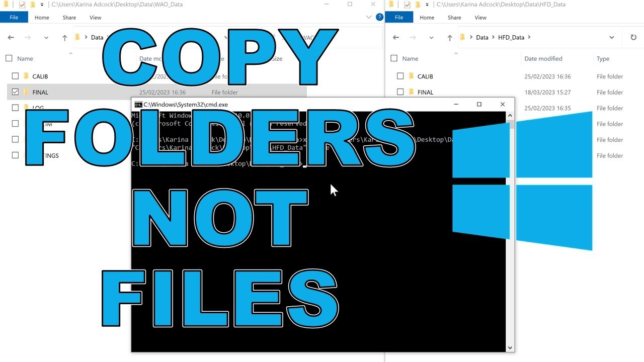 Copy folder structure without files in Windows
