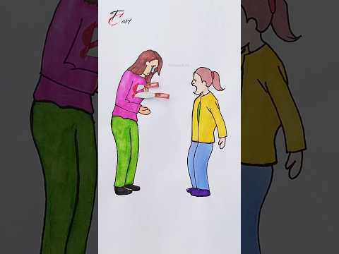 🥺😭💔 Sharp words Deep Meaning #shortvideo #art#paint #drawing