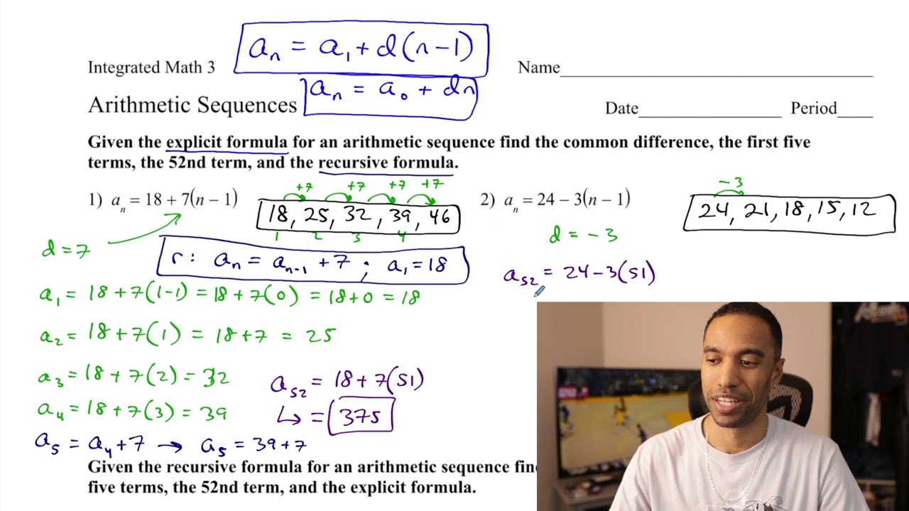 Arithmetic Sequences (practice problems)