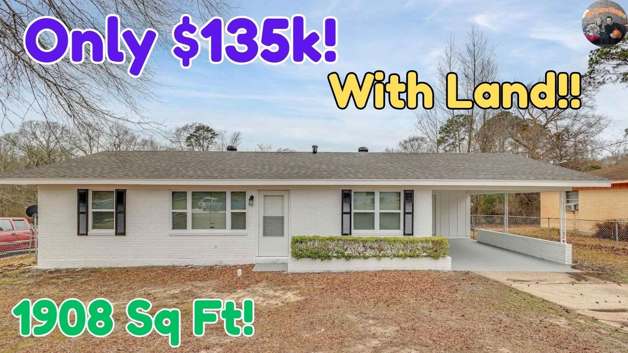 Home for Sale for Only $135k with Land! 1908 Sq Ft!