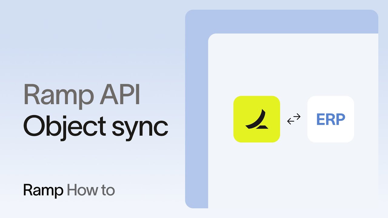 Object sync: Building an accounting integration with Ramp API