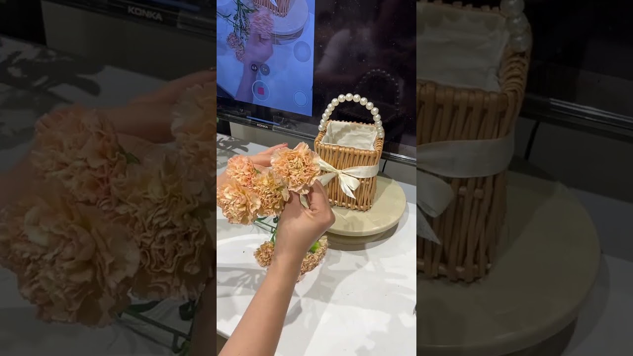 Dog shaped flower arrangement