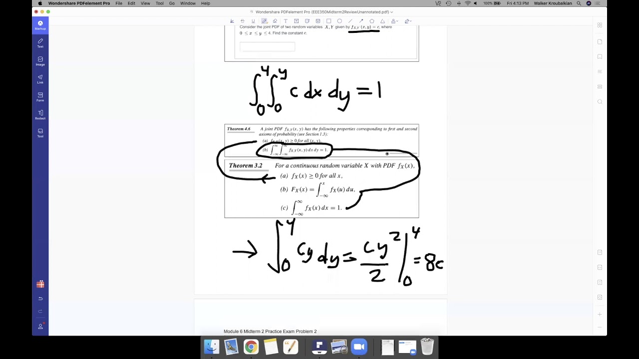ASU EEE 350: Random Signal Analysis Midterm 2 Review Session 2021 : Mar 12, 2021