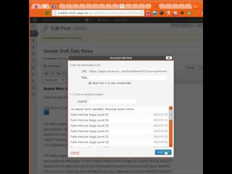 Make LINKS (Clickable items) in wordpress visual editor