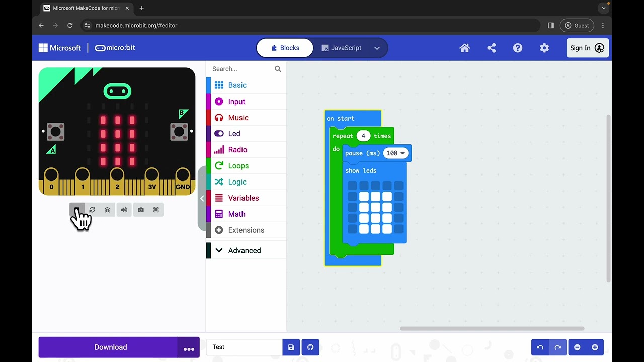 How to use loops on the Microbit