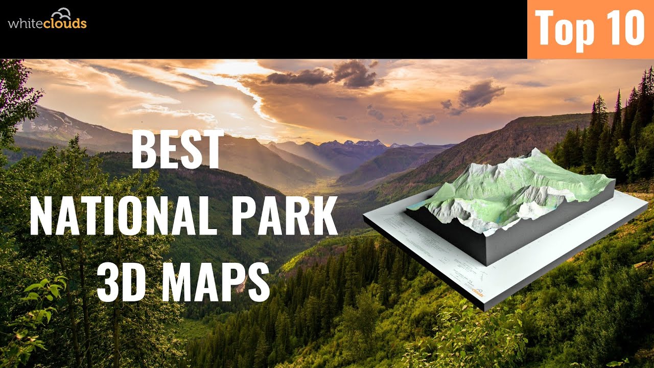 Best National Parks 3D Raised Relief Maps