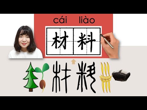 #HSK4#_材料/cailiao_(data, material)How to Pronounce/Say/Write Chinese Vocabulary/Character/Radical