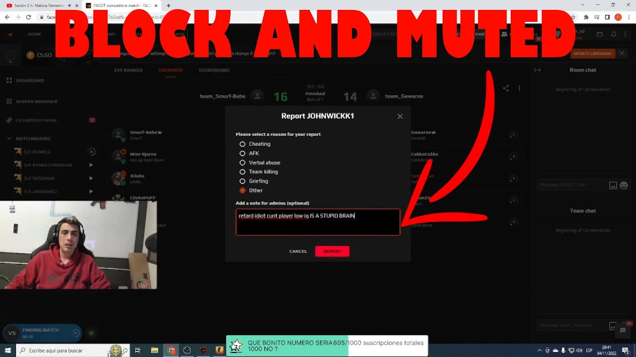 Live Demonstration of Report and Blocked in the Steam - Tense1983