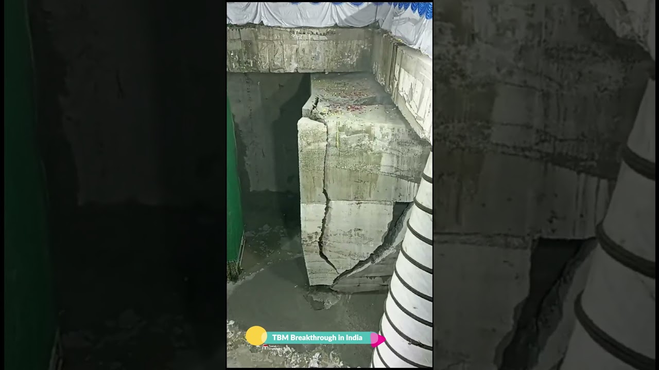 TBM breakthrough in Chennai Metro project in India.