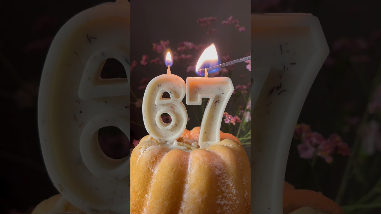 Happy birthday to you | 67 years | Sixty seven years | Virtual candles