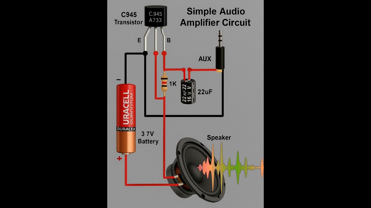 simple amplifier circuit diagram 12volt #shorts #electronic #amplifier #shortsvideo