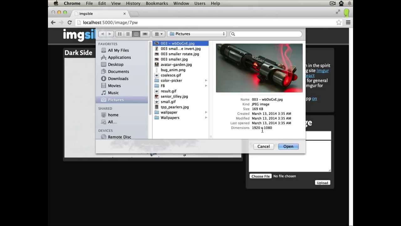 Imgsible - Demo Isomorphic React App