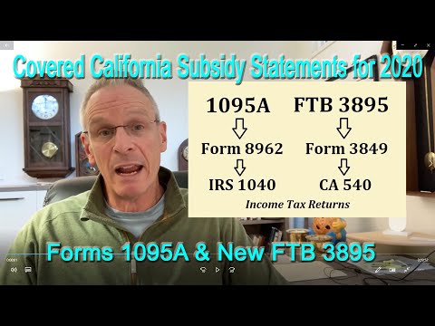 Covered California Subsidy Statements 1095 and 3895 for 2020
