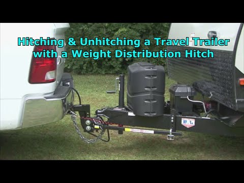 RV 101 Hitching & Unhitching a Travel Trailer with a Weight ...