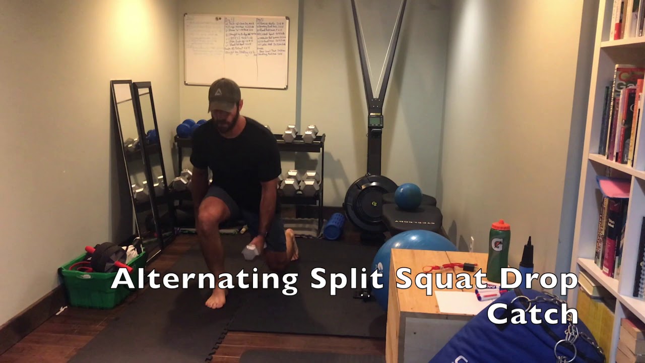 Alternating Split Squat Drop Catch